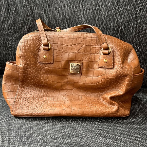 Dooney & Bourke | Bags | Dooney Bourke Vintage Leather Alligator Print Tote Bag | Poshmark